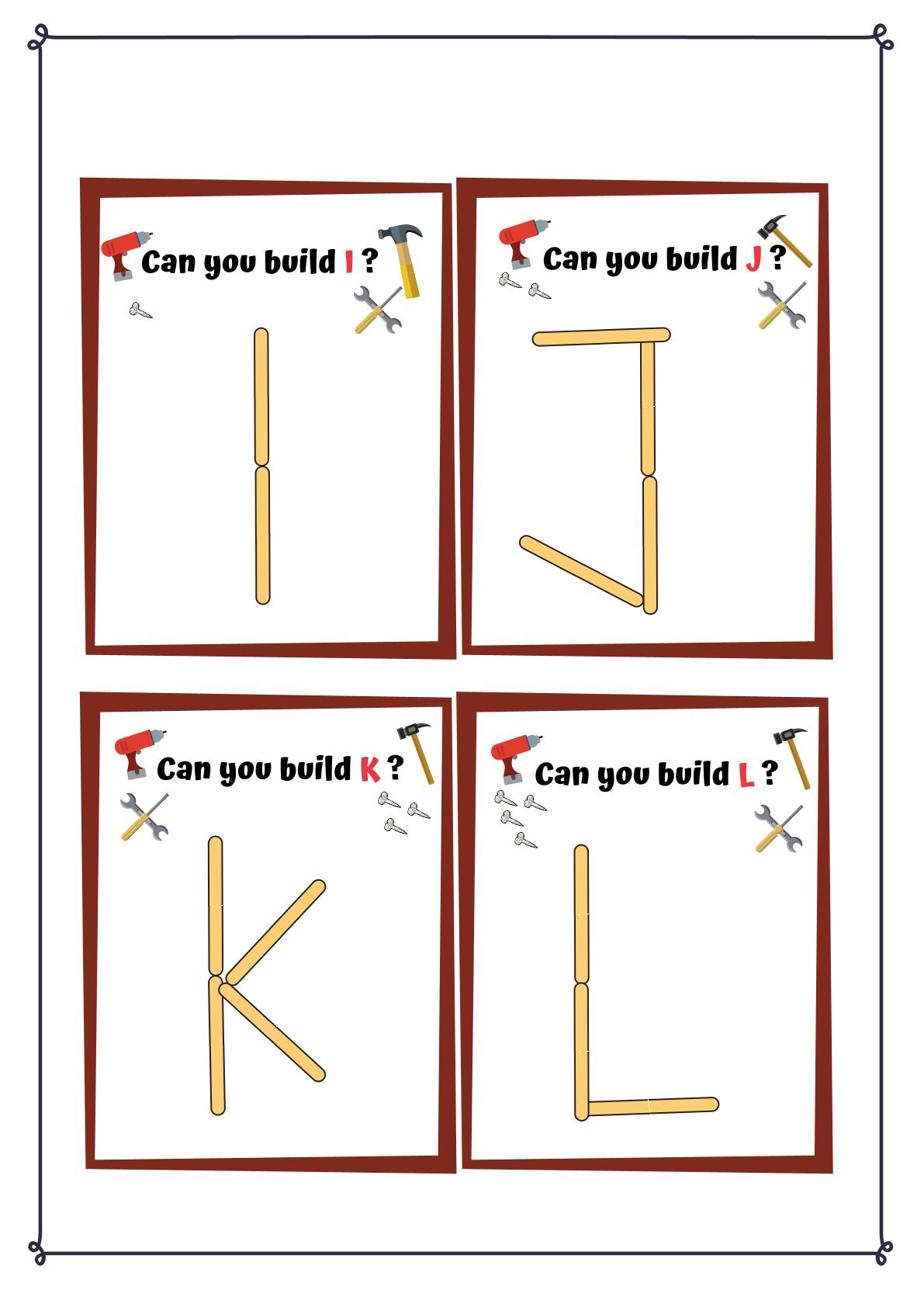 Popsicle Stick Alphabets - As Told By Mom