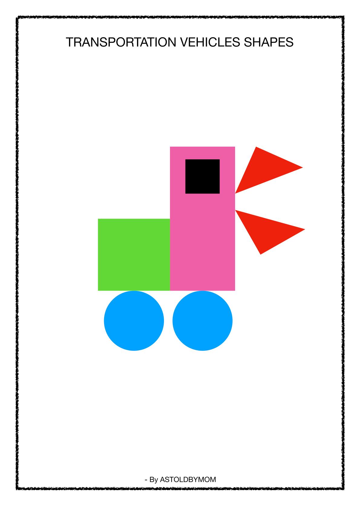 Shape Crafts - Build Your Own Vehicles Puzzles - As Told By Mom