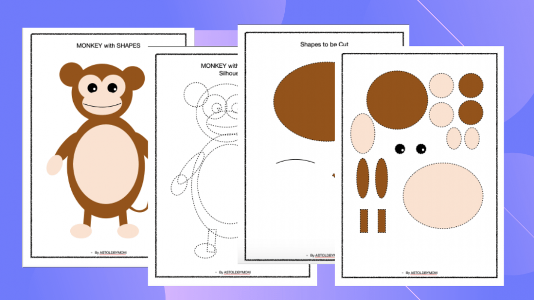 Cut and Paste Shapes- DIY MOUSE - AS TOLD BY MOM