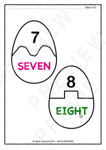 Egg Number Name Puzzle - KG and Grade 1 Kids - AS TOLD BY MOM