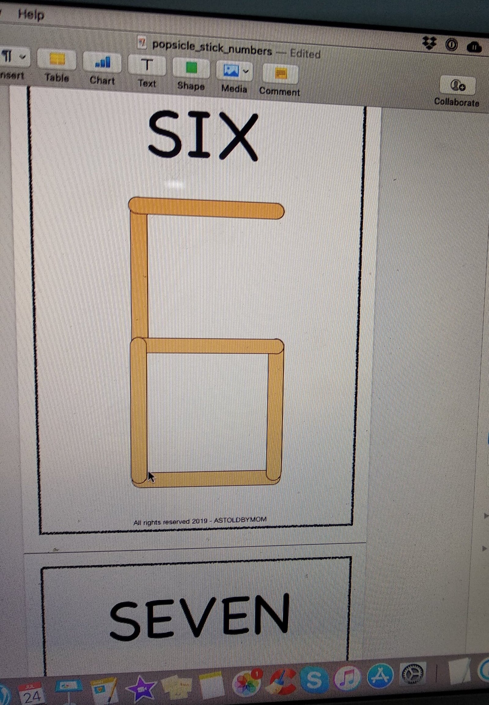 Popsicle Stick Numbers - AS TOLD BY MOM