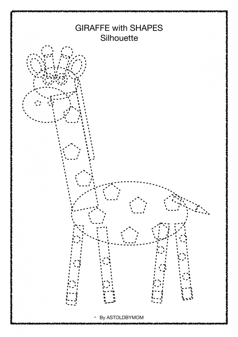 Cut and Paste Shape Puzzle - GIRAFFE Craft - AS TOLD BY MOM