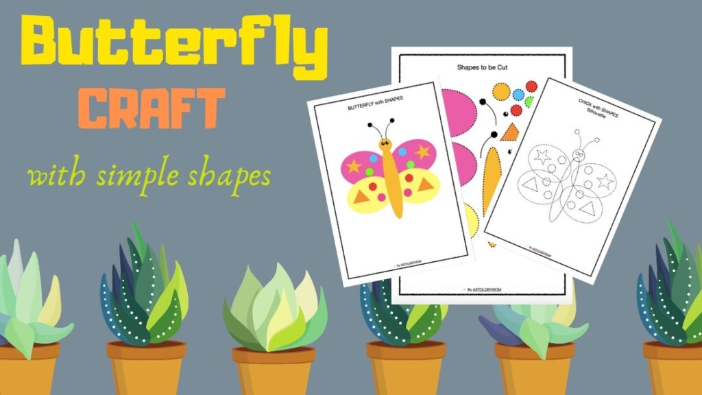 Cut and Paste Shape Craft - Butterfly Puzzle - As Told By Mom