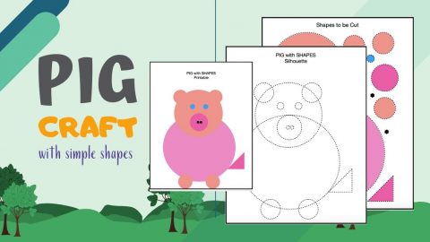 Cut and Paste Shapes -Pig Puzzle - AS TOLD BY MOM