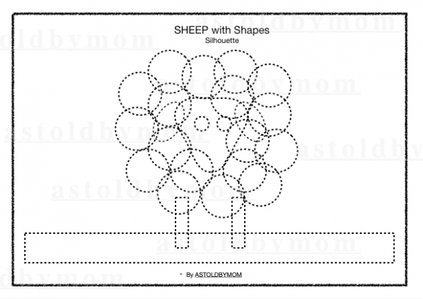 Cut and Paste Shape Puzzle - Sheep Puzzle - AS TOLD BY MOM