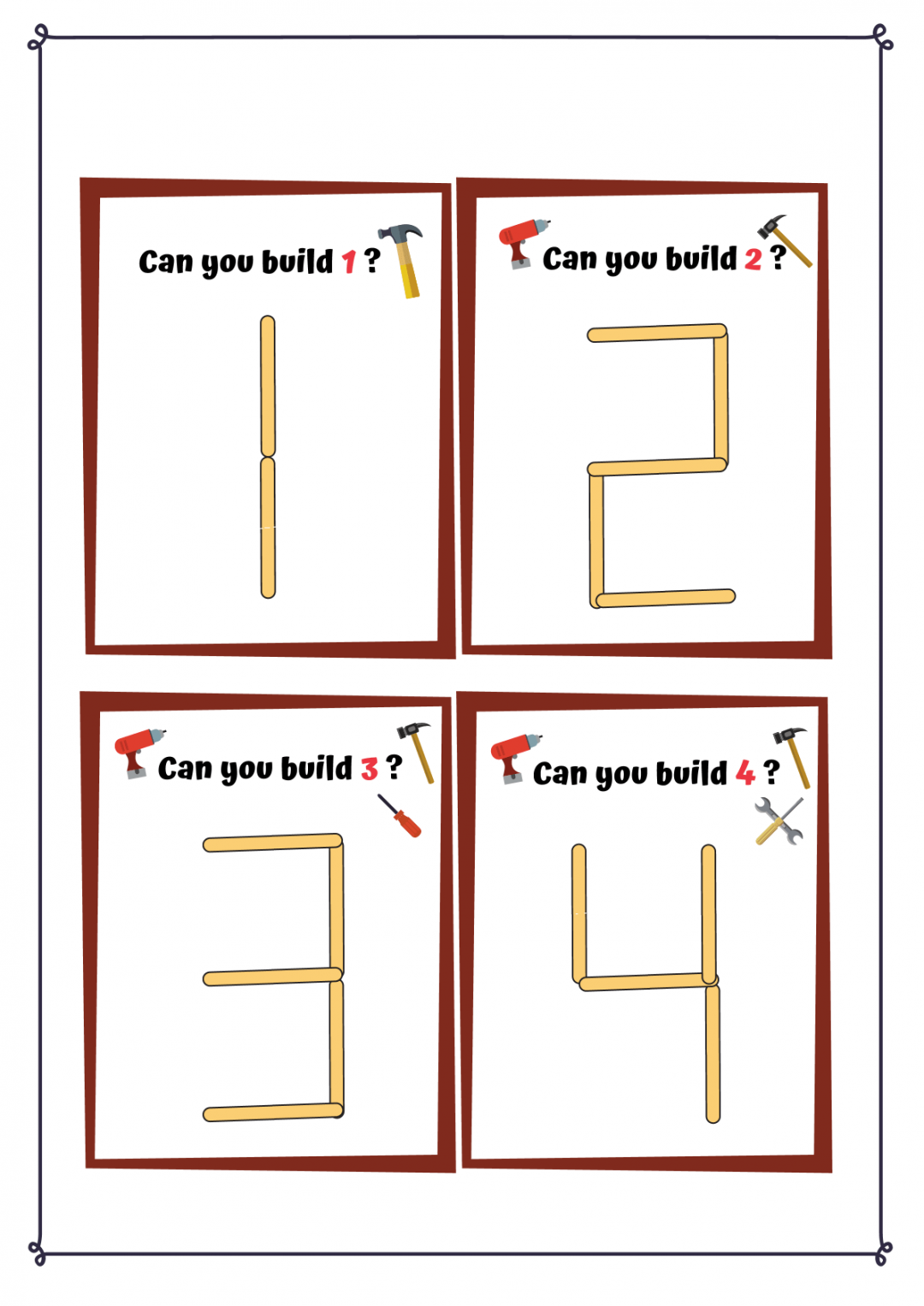 Popsicle Stick Numbers - AS TOLD BY MOM