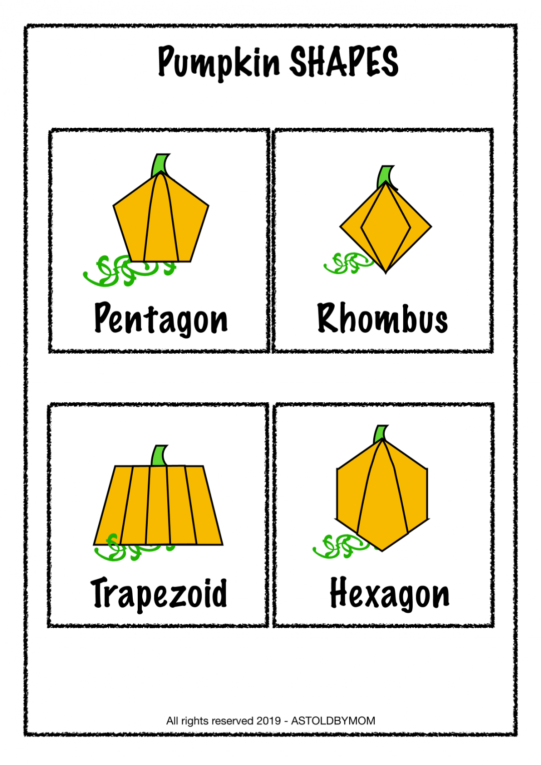 Pumpkins & Shapes - As Told By Mom