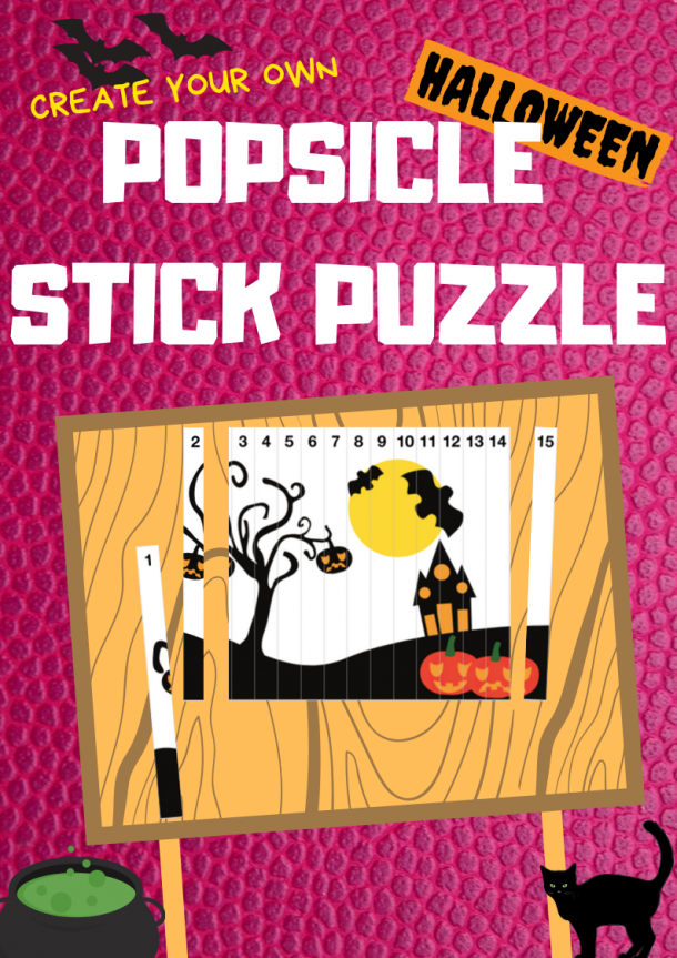 Halloween Popsicle Stick Puzzle - AS TOLD BY MOM