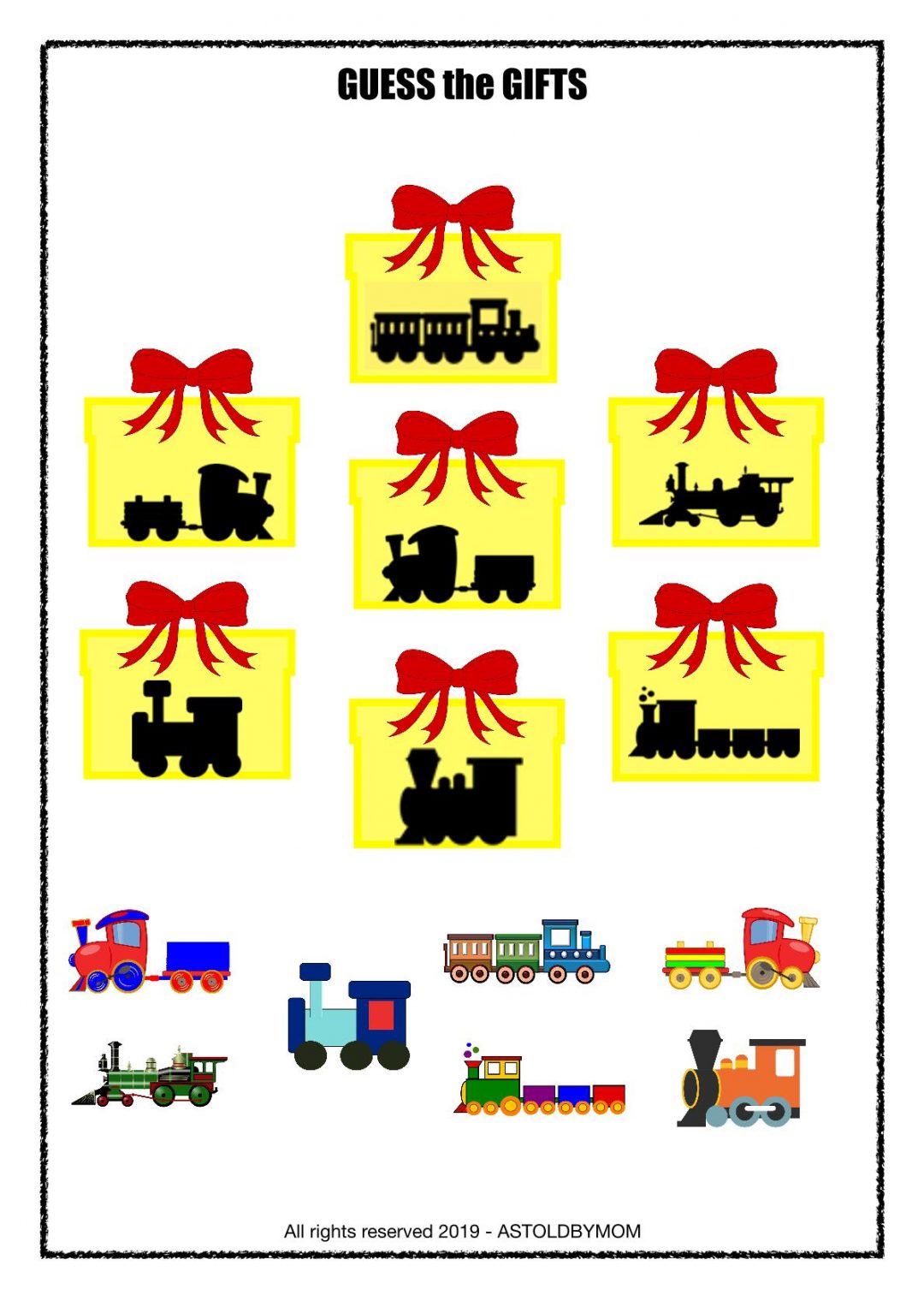 Shape Sorting Activity - (Christmas Theme) SANTA, XMAS Trees n More ...