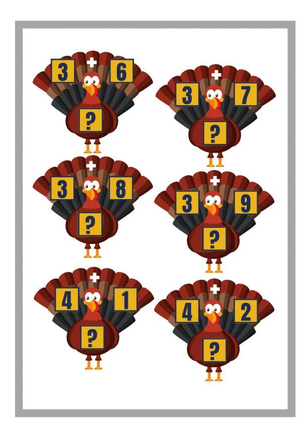Learn Addition in Thanksgiving Turkey Way - AS TOLD BY MOM