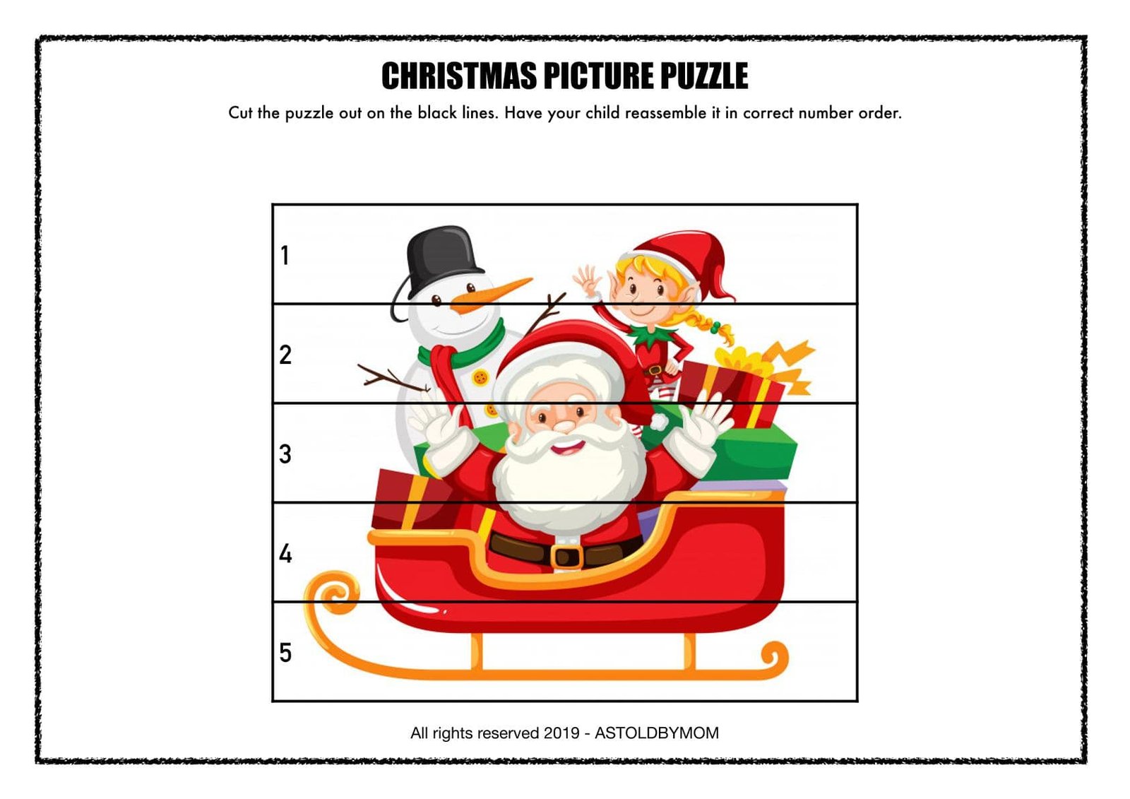 DIY Christmas Jigsaw Puzzles - AS TOLD BY MOM