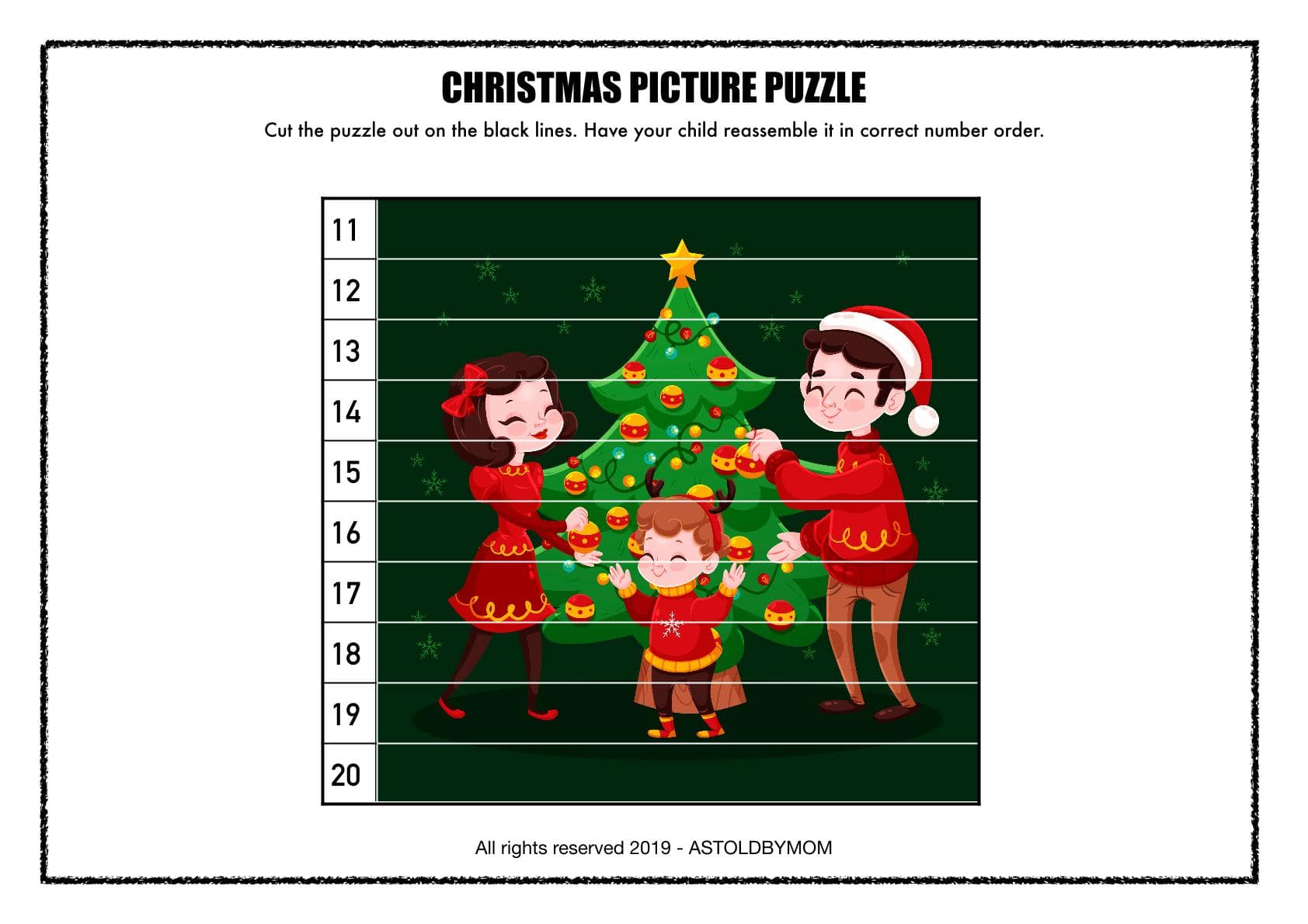 DIY Christmas Jigsaw Puzzles - As Told By Mom