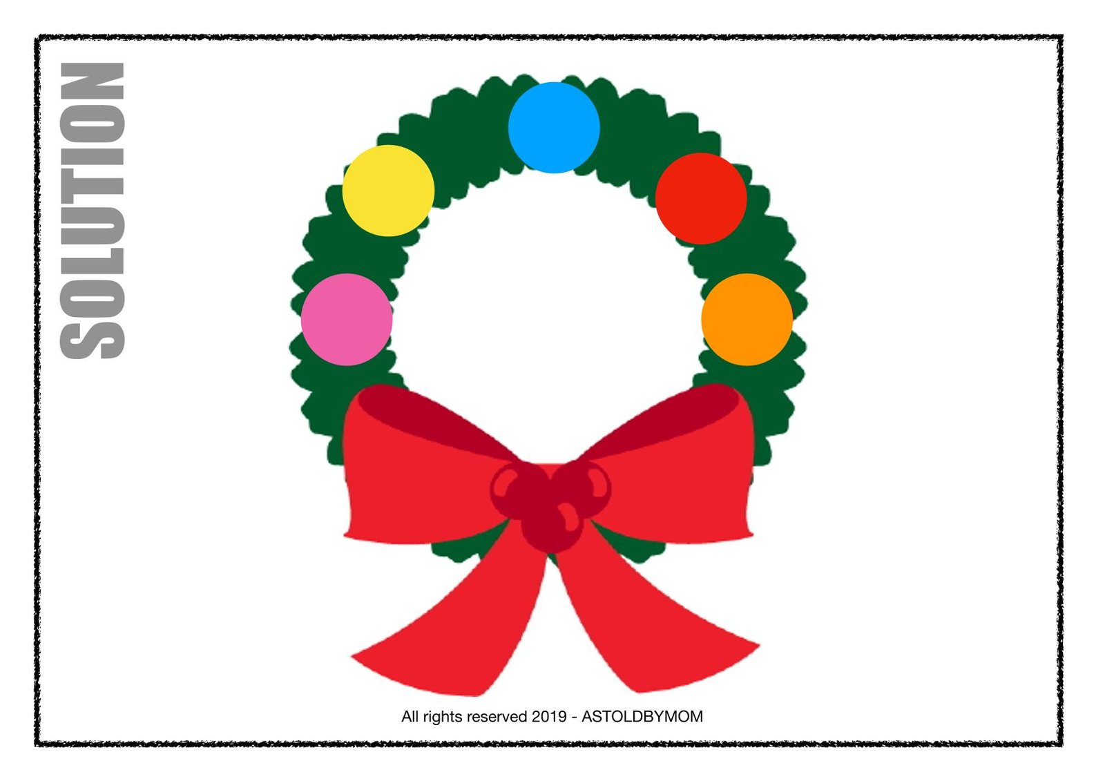 Christmas Wreath- Learn Colors - AS TOLD BY MOM