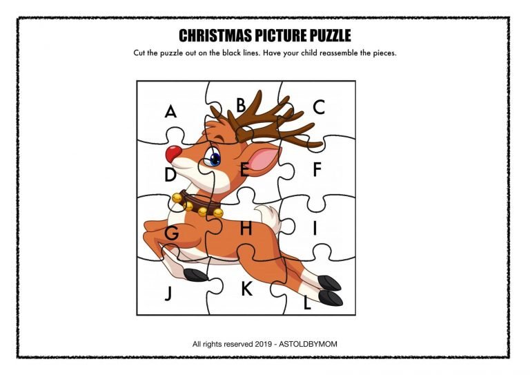 DIY Christmas Jigsaw Puzzles - AS TOLD BY MOM