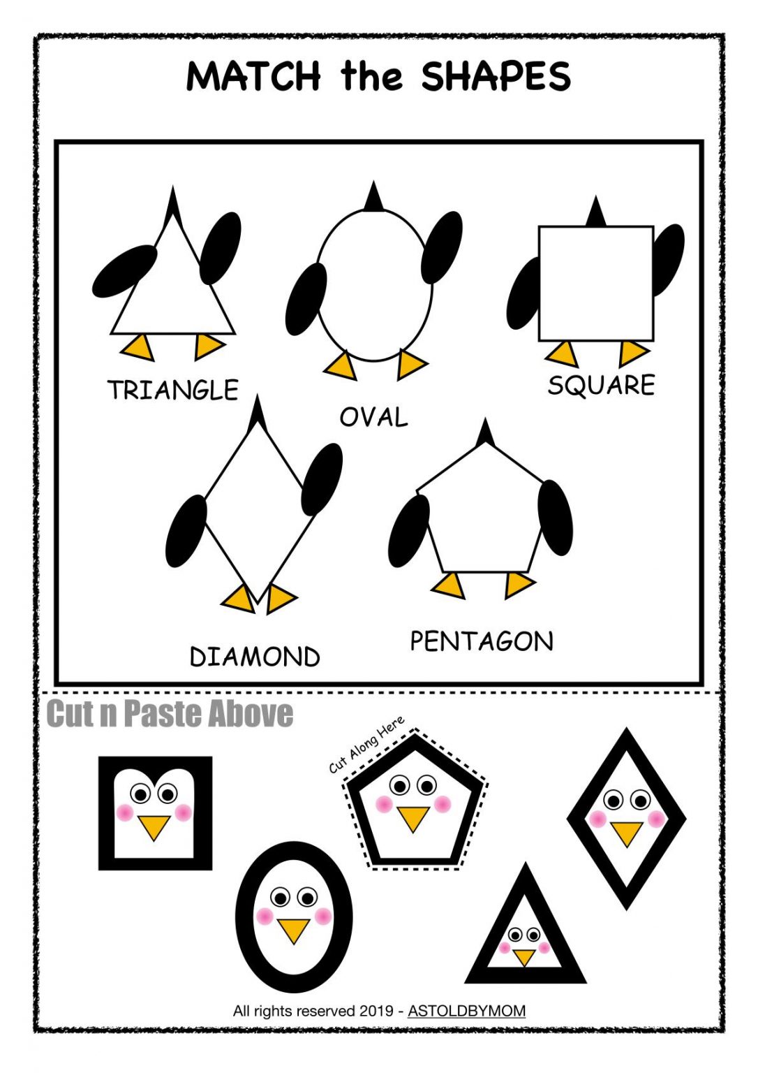 Penguin Shape Sorting Activity - As Told By Mom