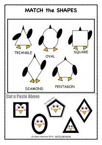 Penguin Shape Sorting Activity - AS TOLD BY MOM