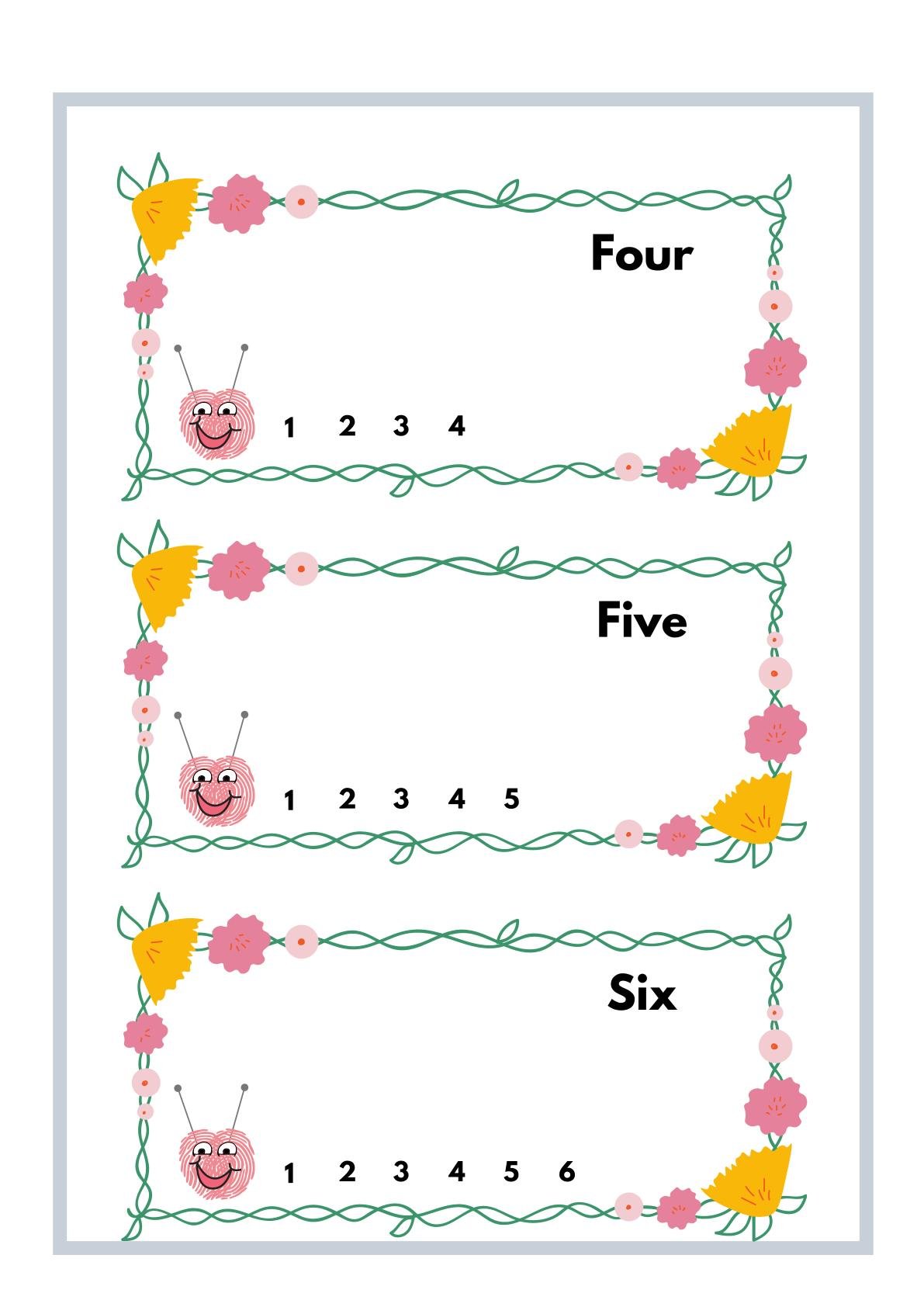 Fingerprint Caterpillar Activity - Learning Numbers - AS TOLD BY MOM