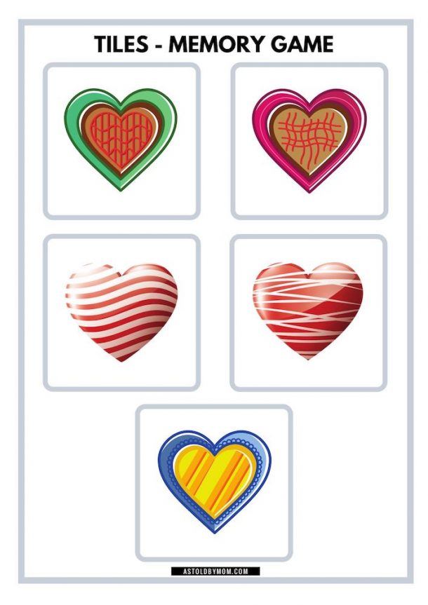 Heart Tiles - Valentine's Month Games - As Told By Mom