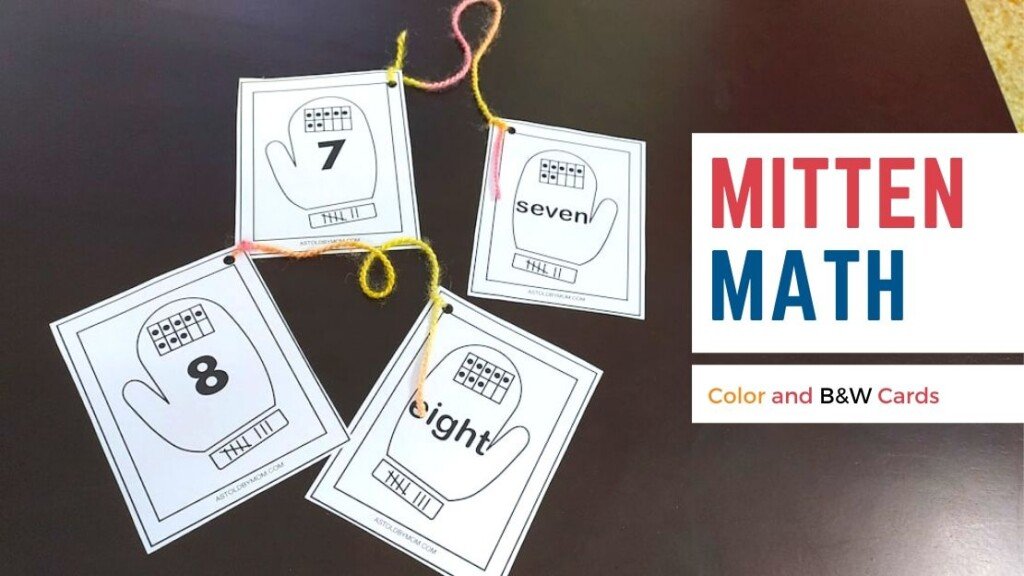 Match the Mittens - Counting, Number Names, Tally Marks - AS TOLD BY MOM