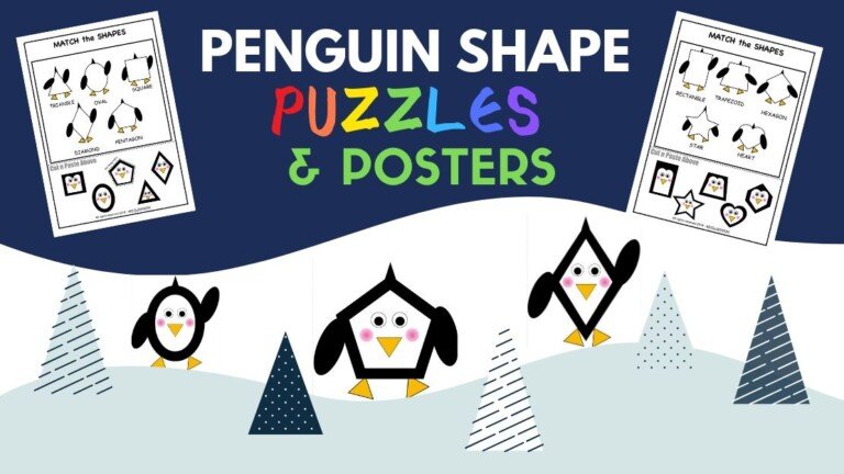 Penguin Shape Sorting Activity - AS TOLD BY MOM