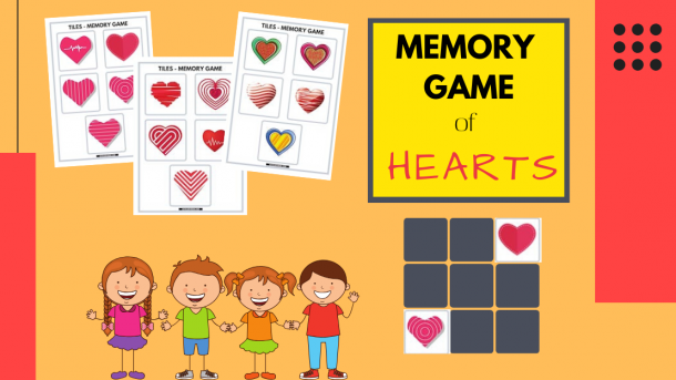 Heart Tiles - Valentine's Month Games - AS TOLD BY MOM