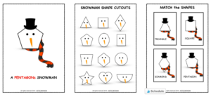Snowman Shape Sorting Activity - AS TOLD BY MOM