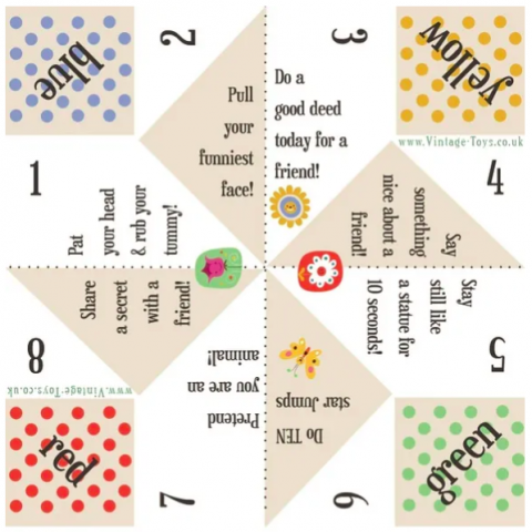 Chick Cootie Catcher - Fortune Teller Paper Crafts - AS TOLD BY MOM