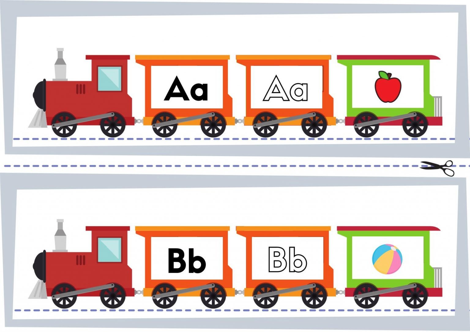 FREE Train Themed - Alphabets Reading, Writing & Phonics Practice - AS ...