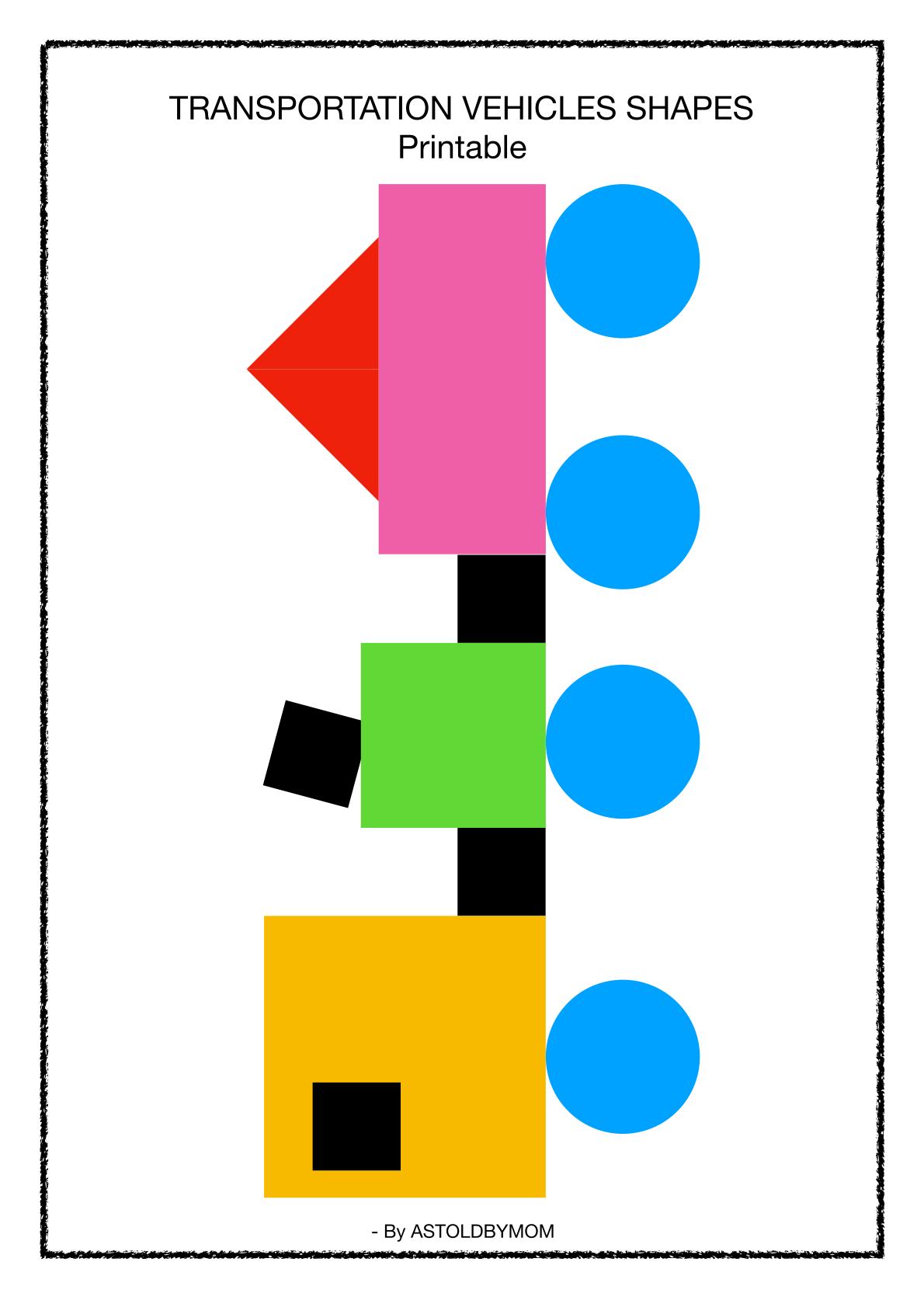 Shape Crafts - Build Your Own Vehicles Puzzles - As Told By Mom