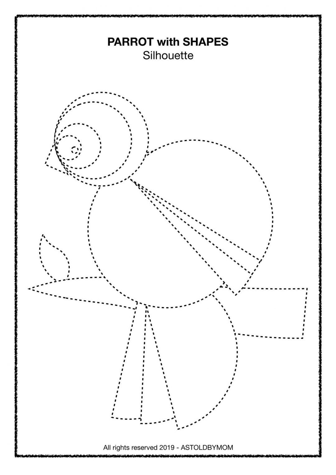 Parrots Craft - No Preparation Cut and Paste Shape Puzzle - AS TOLD BY MOM