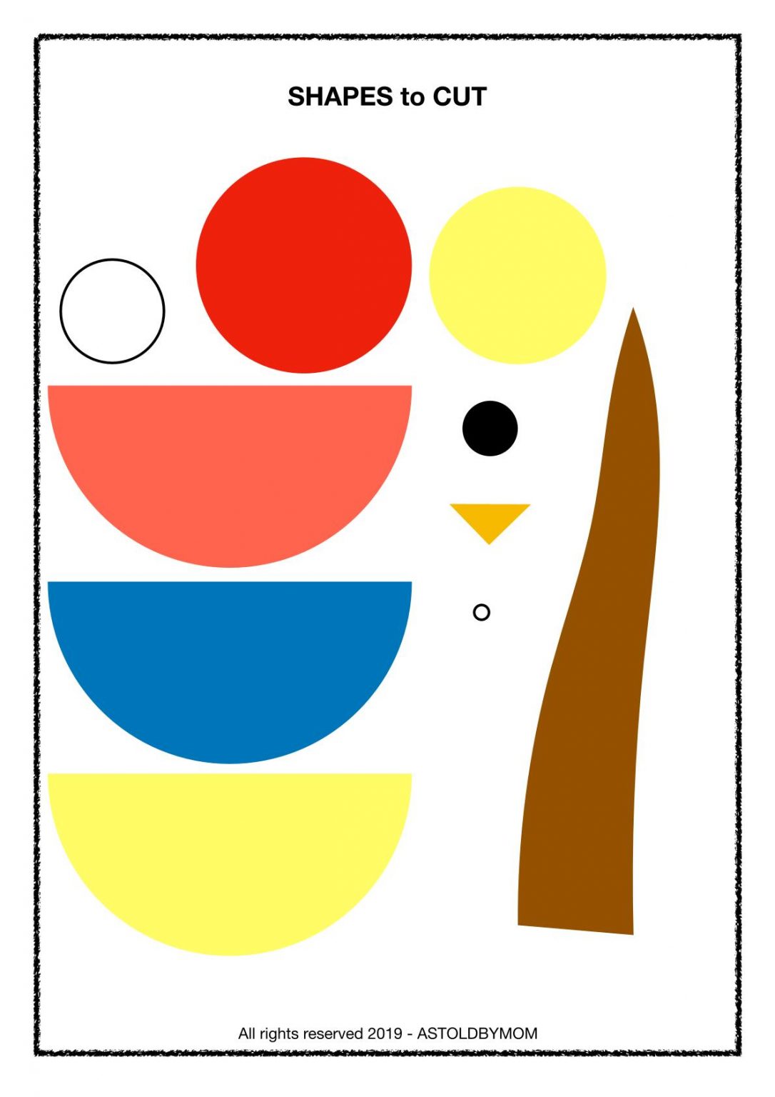 Parrots Craft - No Preparation Cut and Paste Shape Puzzle - AS TOLD BY MOM