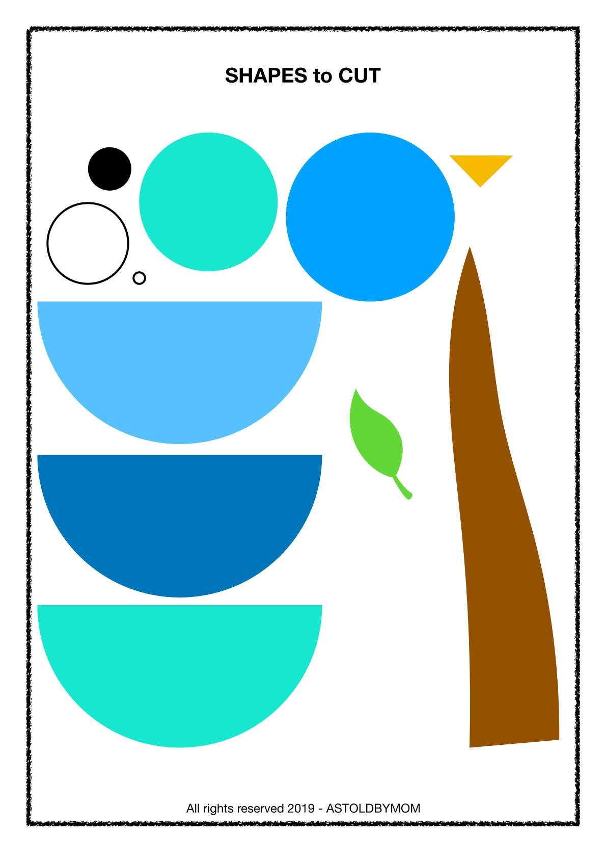 Parrots Craft - No Preparation Cut and Paste Shape Puzzle - AS TOLD BY MOM