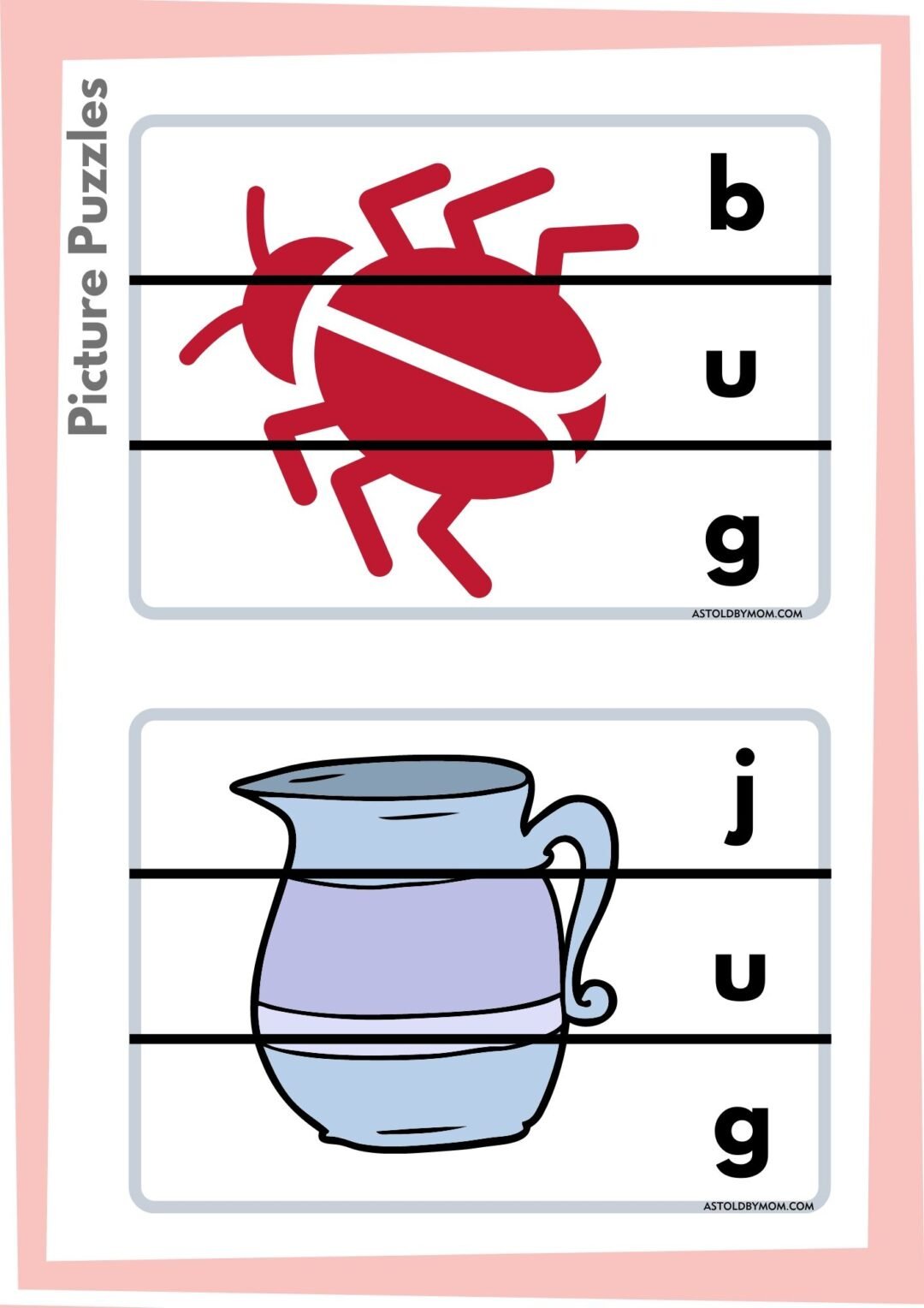 Homeschooling First CVC Words - Reading, Tracing & Writing - AS TOLD BY MOM