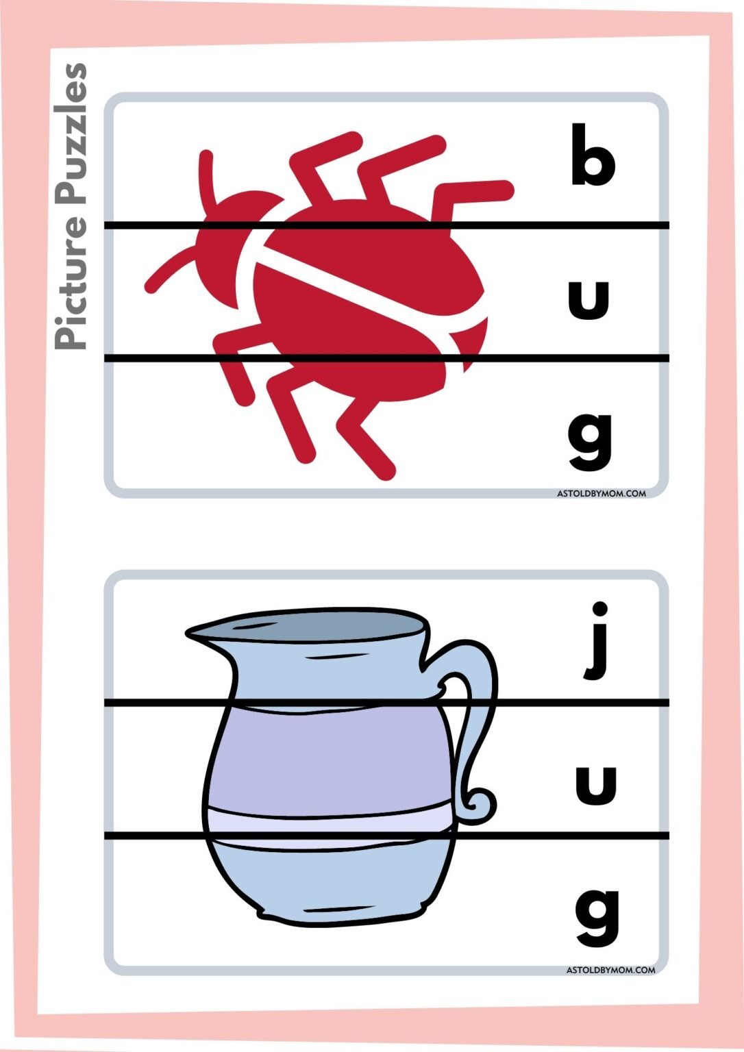 Homeschooling First CVC Words - Reading, Tracing & Writing - AS TOLD BY MOM