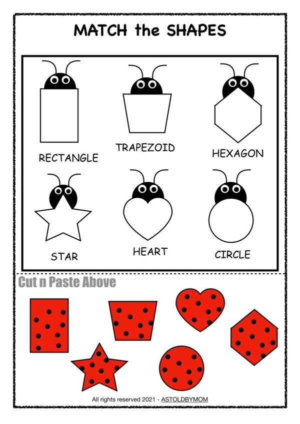Ladybug Shape Sorting Activity - AS TOLD BY MOM