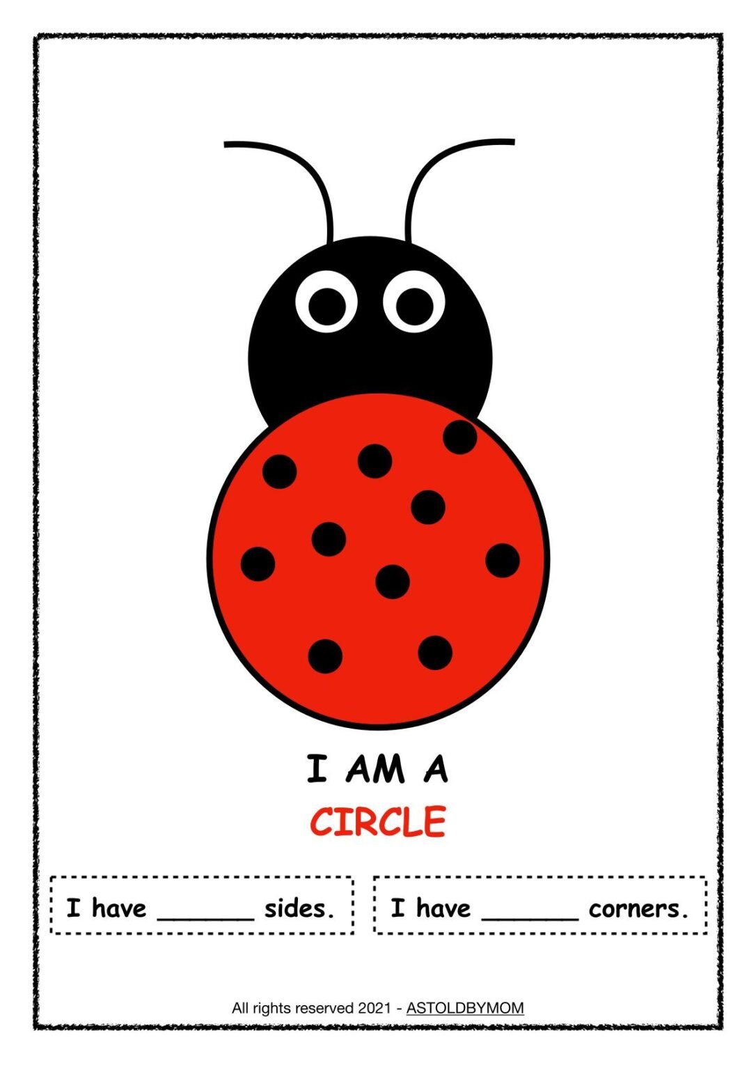 Ladybug Shape Sorting Activity - AS TOLD BY MOM