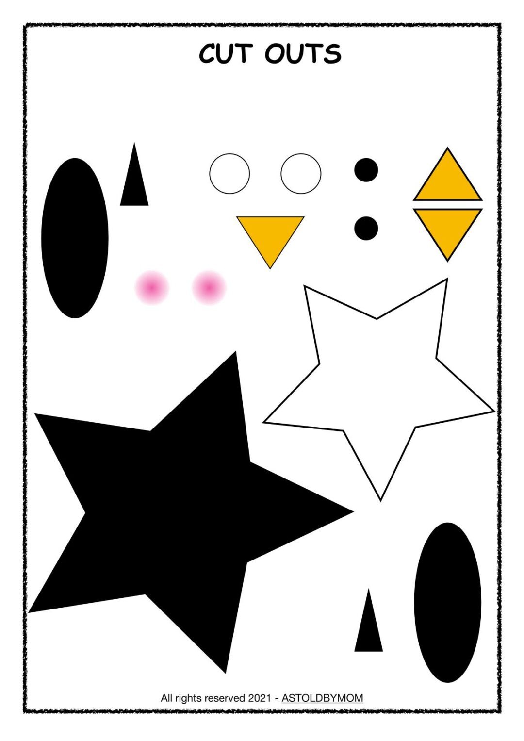 Penguin Shape Sorting Activity - AS TOLD BY MOM