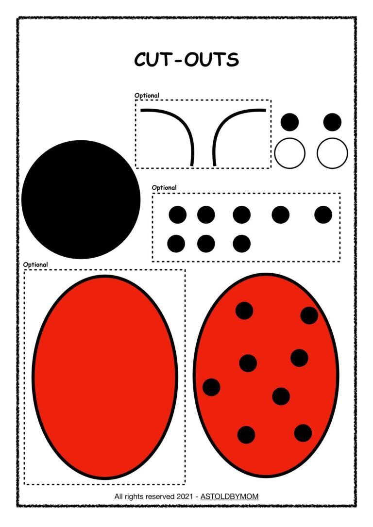 Ladybug Shape Sorting Activity - AS TOLD BY MOM