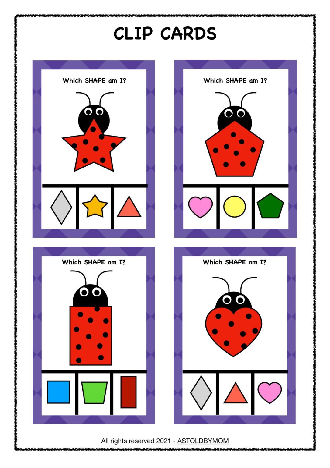 Ladybug Shape Sorting Activity - As Told By Mom