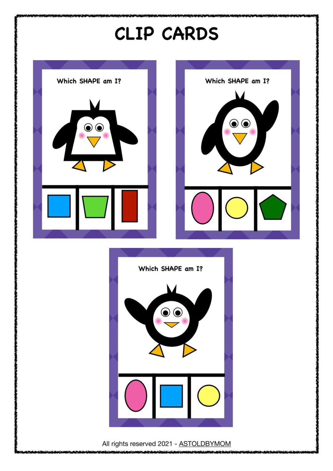 Penguin Shape Sorting Activity - As Told By Mom