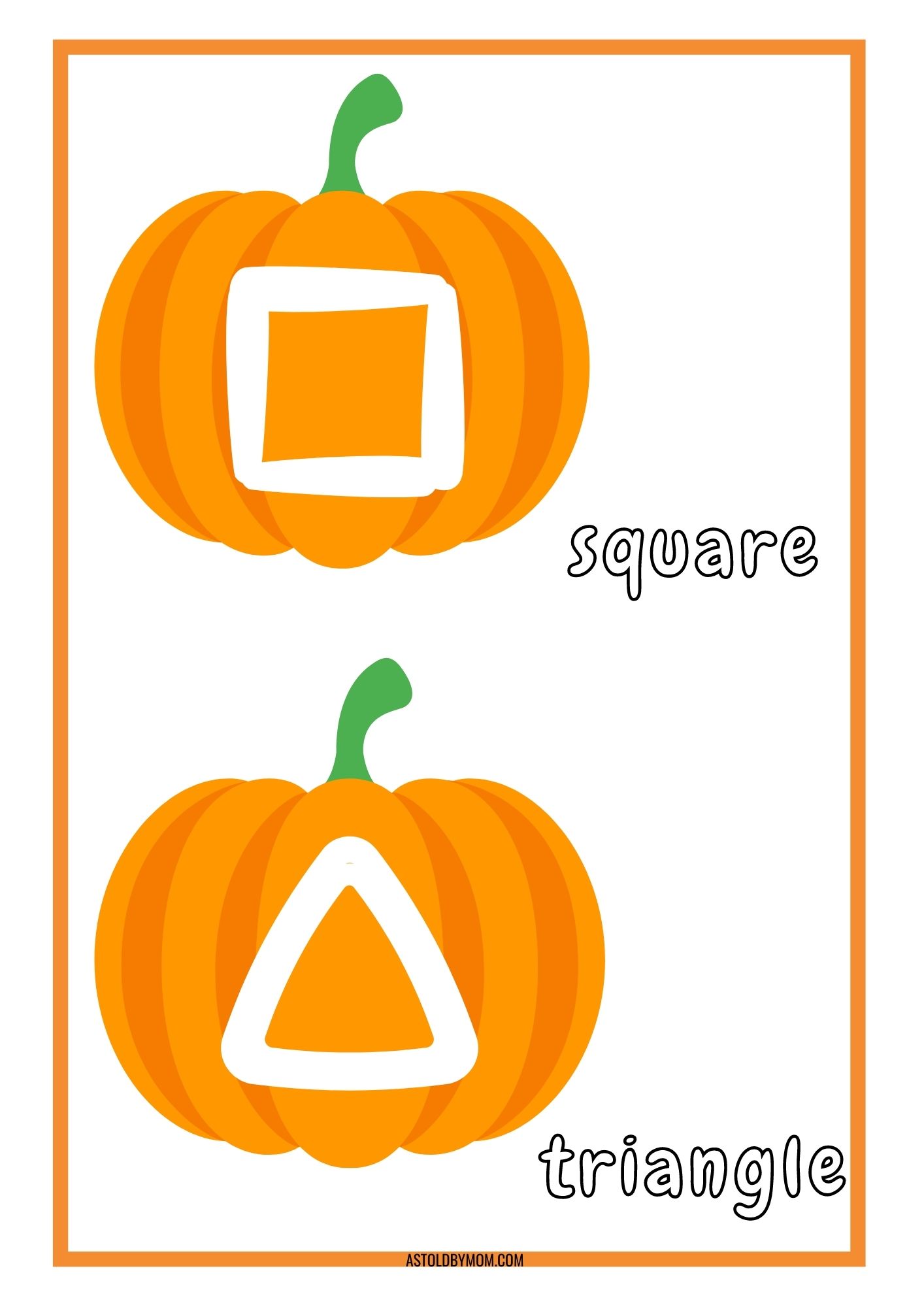 Pumpkins & Shapes - AS TOLD BY MOM