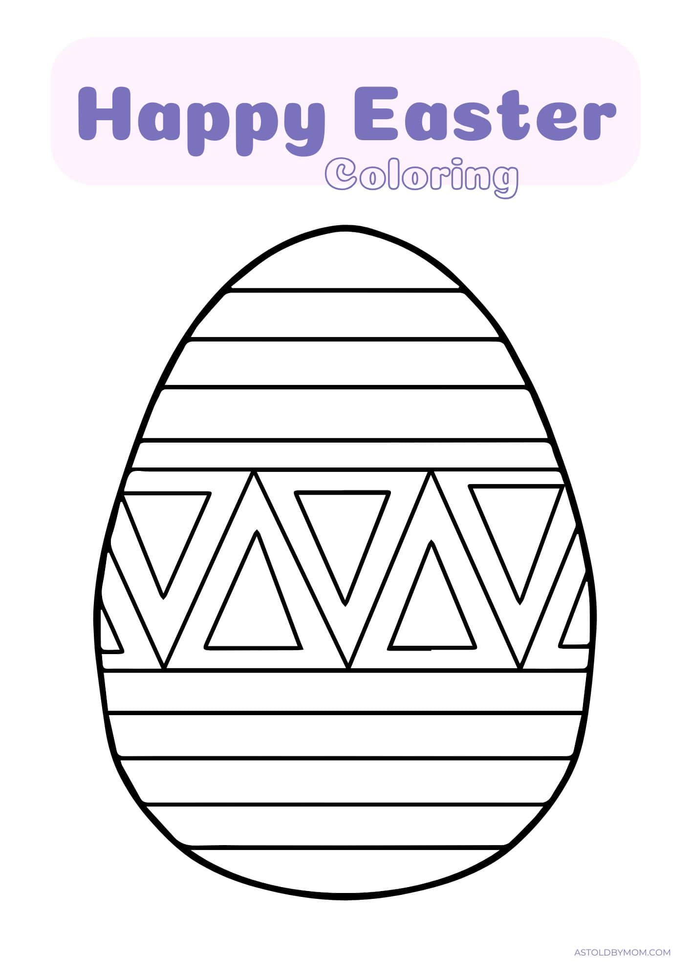 30 Free Easter Egg Coloring Printables - As Told By Mom